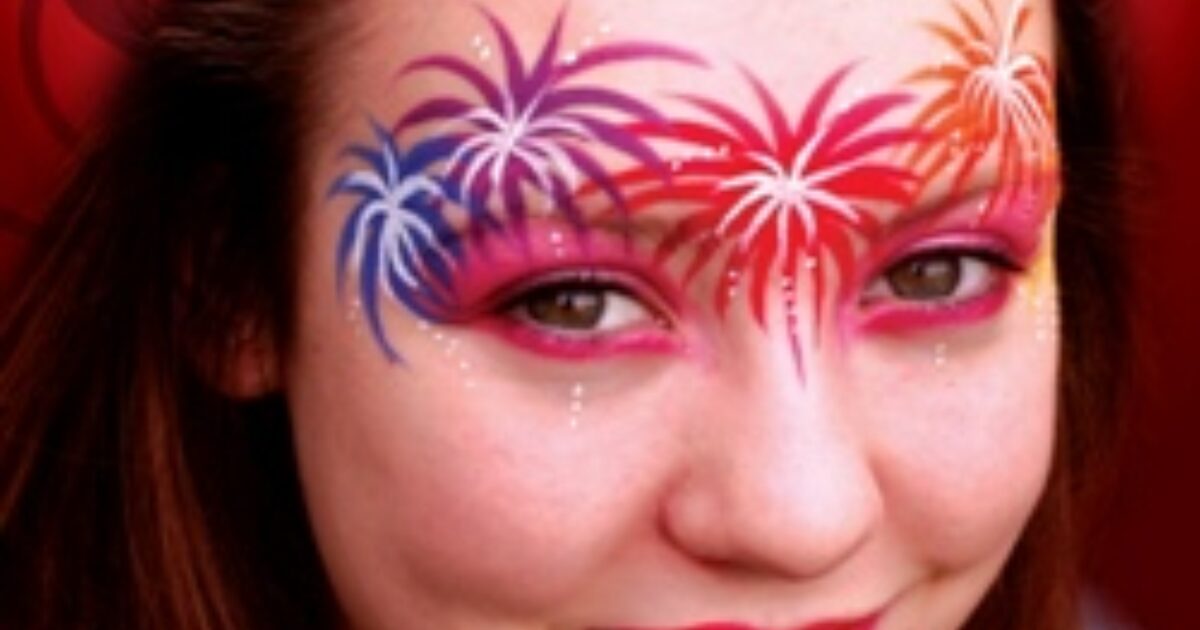 Fireworks Face Paint